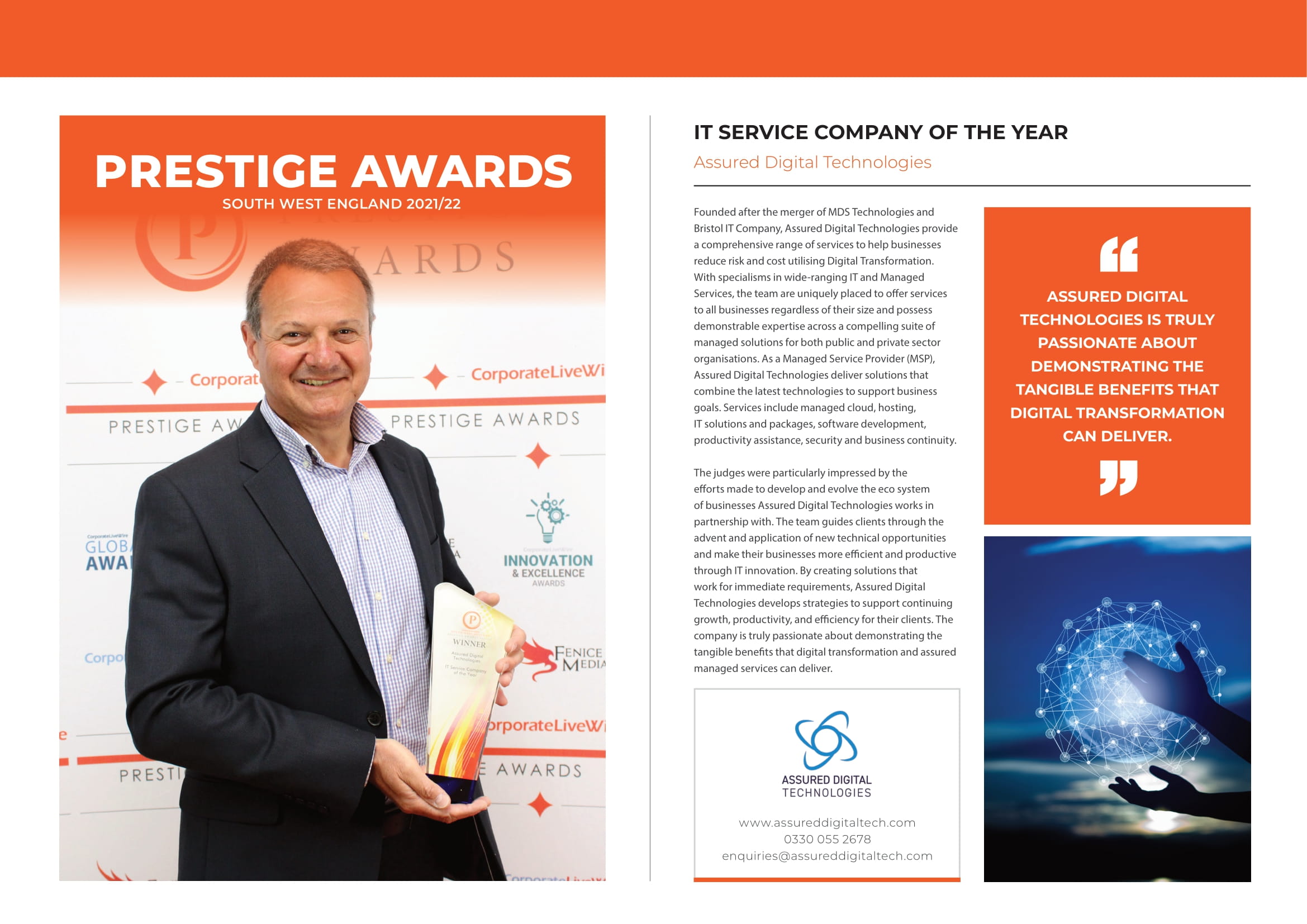 Assured Digital Technologies Is Awarded IT Service Company Of The Year ...